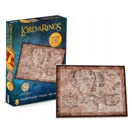 Lord of the Rings Map of Middle Earth 1000pcs Jigsaw Puzzle | Shopee ...