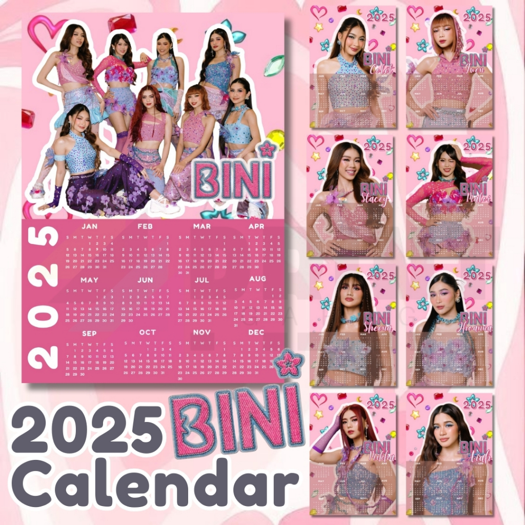 BINI 2025 CALENDAR (A3 Poster Type) | Shopee Philippines