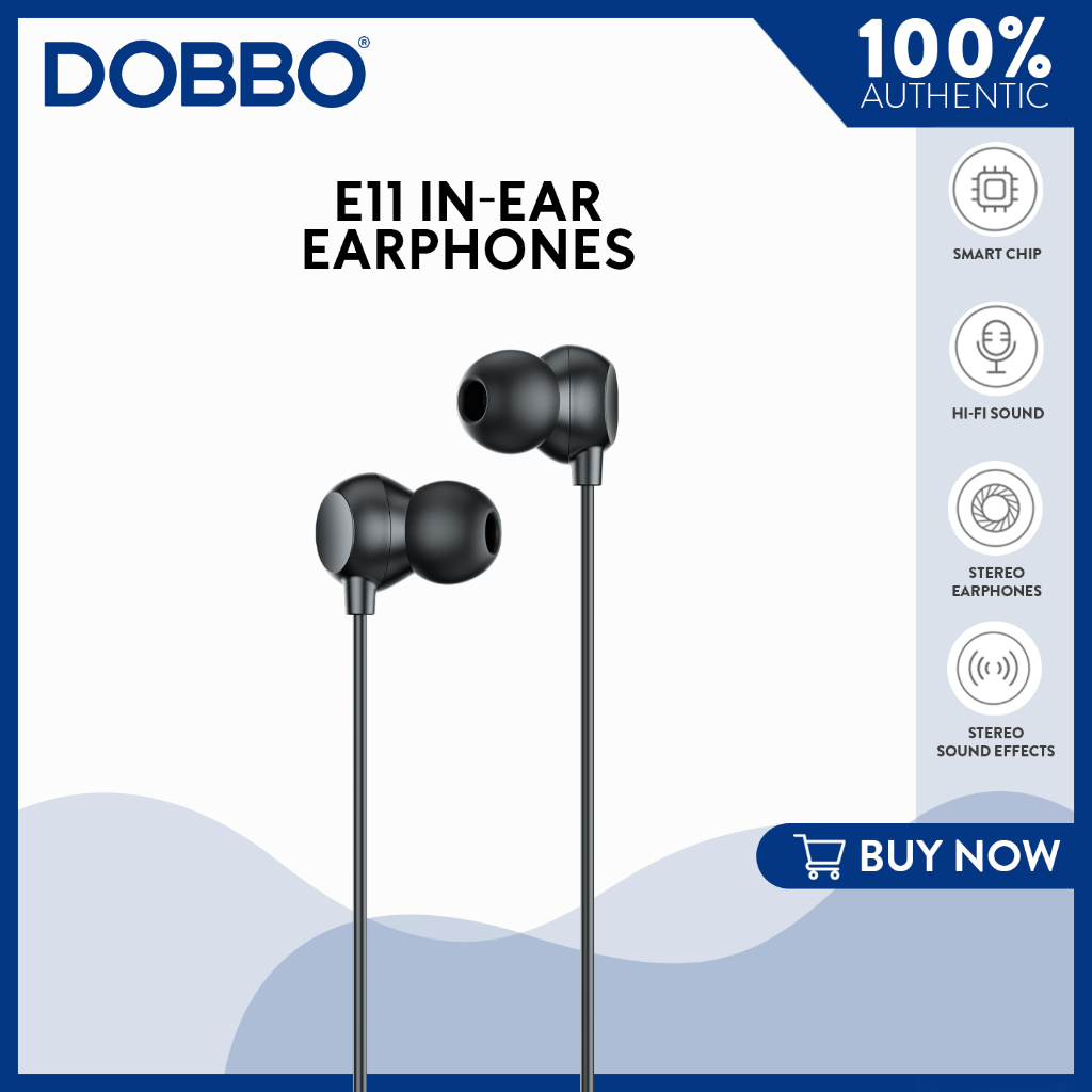 Dobbo E11 Earphone with buds (Black) | Shopee Philippines
