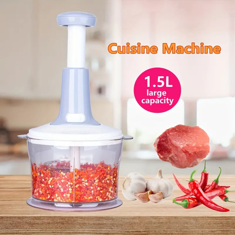 VILLA MULTI-FUNCTIONAL MANUAL FOOD PROCESSOR HAND-POWERED FOOD CHOPPER ...