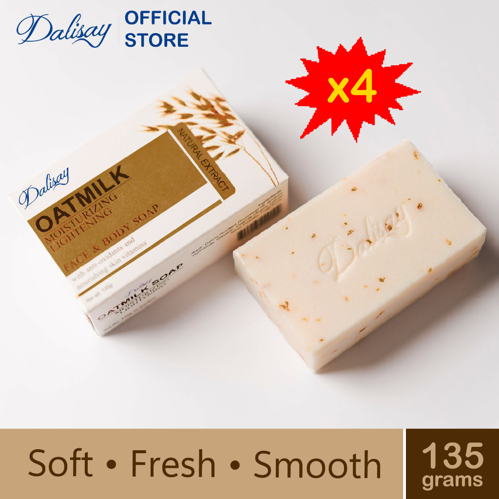 Dalisay Oatmilk Soap 135g x4 (Milk Bath in a bar) | Shopee Philippines