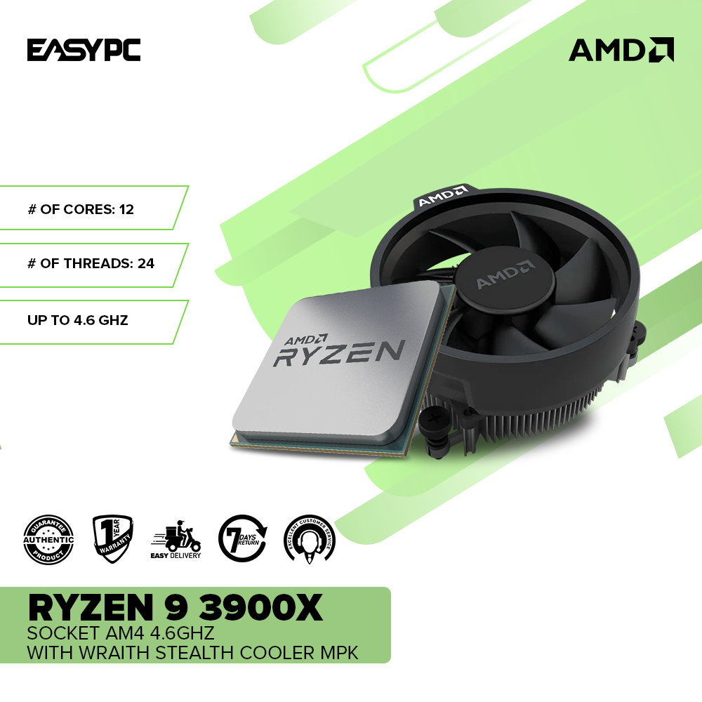EasyPC | AMD Ryzen 9 3900x Socket Am4 3.8ghz with Wraith Prism RGB ...