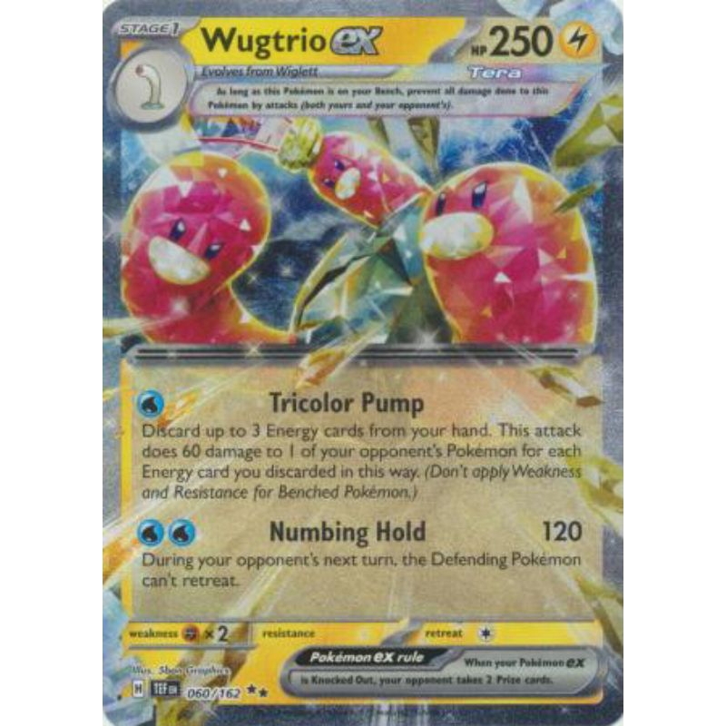 Pokemon Card, Wugtrio ex 060/162, Ultra Rare. (ENGLISH TYPE) | Shopee ...