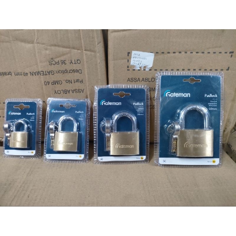 Gateman by Yale Brass Body Padlock GMP 30MM, 40MM, 50MM, 60MM | Shopee ...