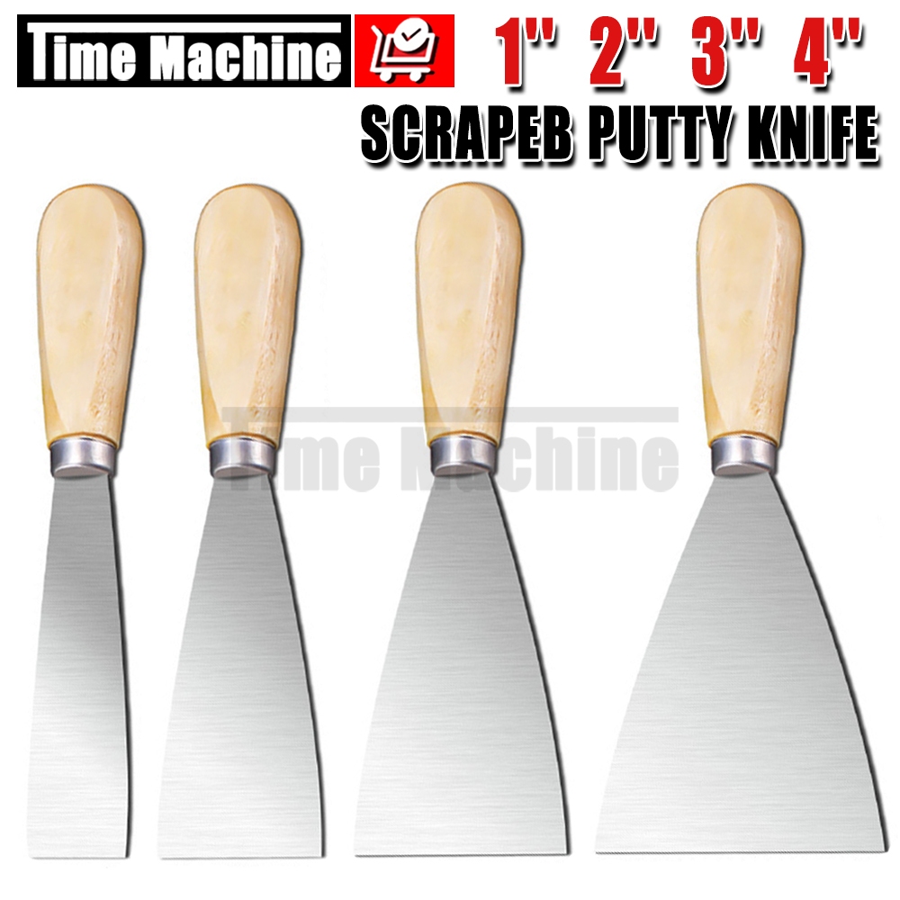 1", 2", 3", 4" Paint Scraper / Putty Knife / Wall Scraper / Wooden ...