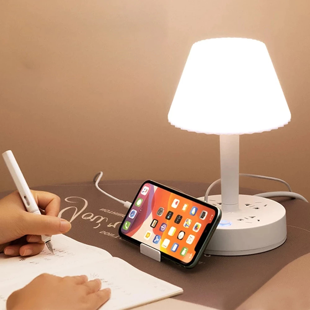 Table Lamp Study Lamp Desk Lamp with Socket Outlet | Shopee Philippines