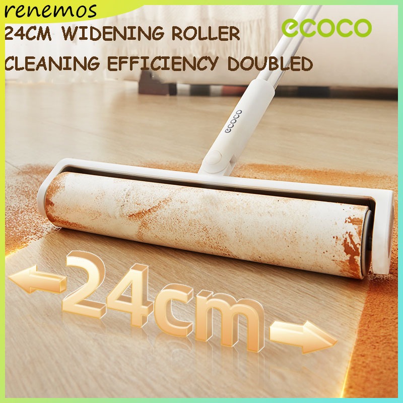 Ecoco Sticky Lint Roller Floor Sticky Mop Pet Hair Sticky Roller ...