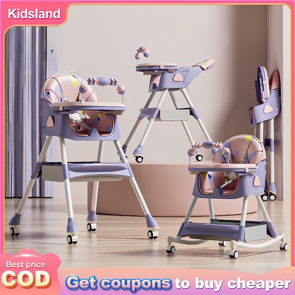 High Chair for Baby with Adjustable Tray Foldable Feeding High Chair ...