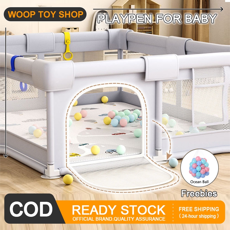Woop Playpen for Baby Large Playpen Frame Breathable Mesh Bed Fence ...