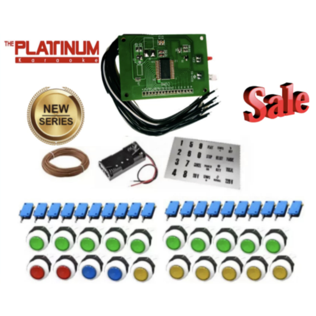 Videok Set PCB SET With Battery Holder 18 PCS SET PUSH BUTTON +BLUE ...