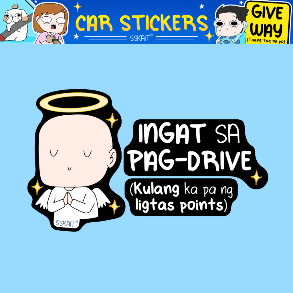 SSKAIT Ingat Sa Pag-Drive - Funny Mood Waterproof Car Stickers | Shopee ...