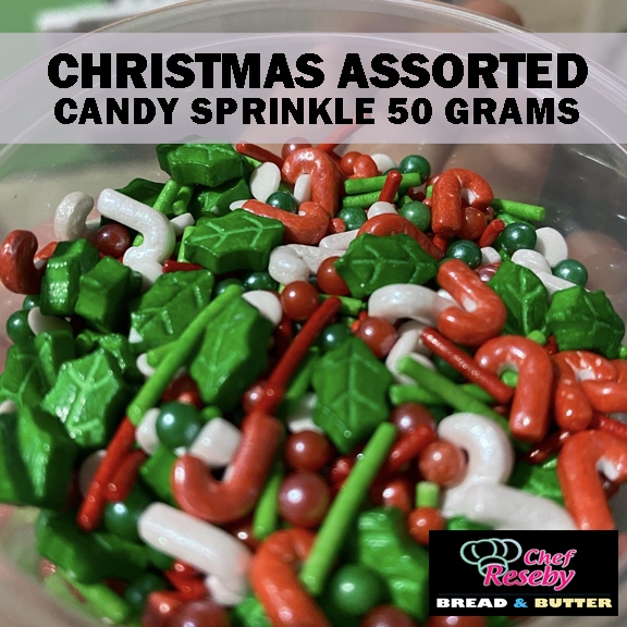 CHRISTMAS CANDY SPRINKLES ASSORTED 50 GRAMS | Shopee Philippines