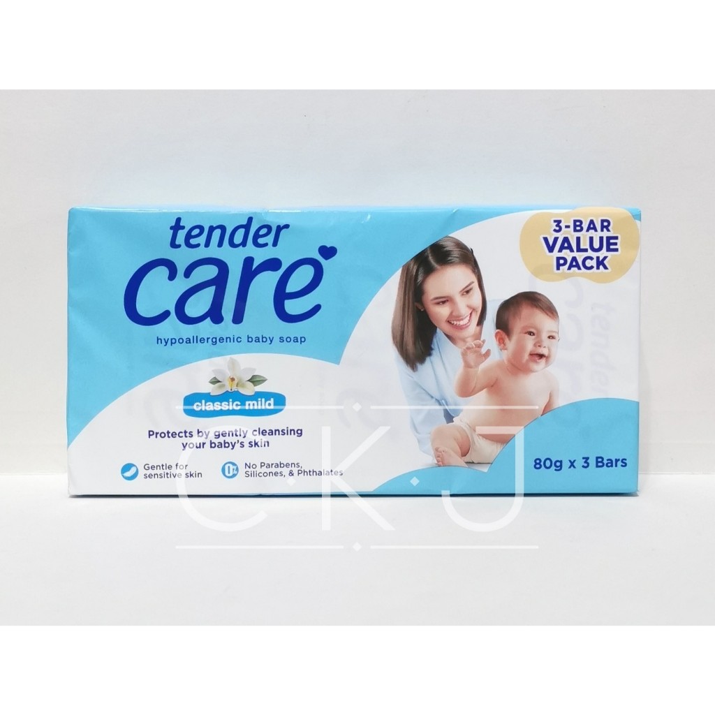 Tender Care Hypo-Allergenic Baby Soap Classic Mild 80g 3 Bar VALUE PACK ...