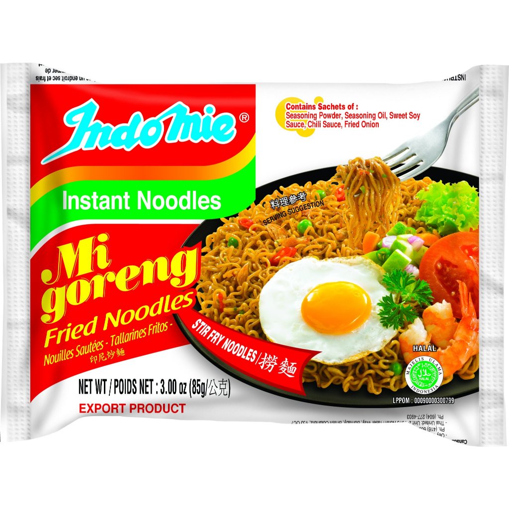 Indomie Mi Goreng Fried Noodles Original Flavor 85g (1 piece) | Shopee ...