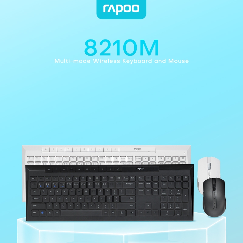 RAPOO 8210M Bluetooth Wireless Keyboard and Mouse Set for laptop 2.4G Multi-mode Desktop ...