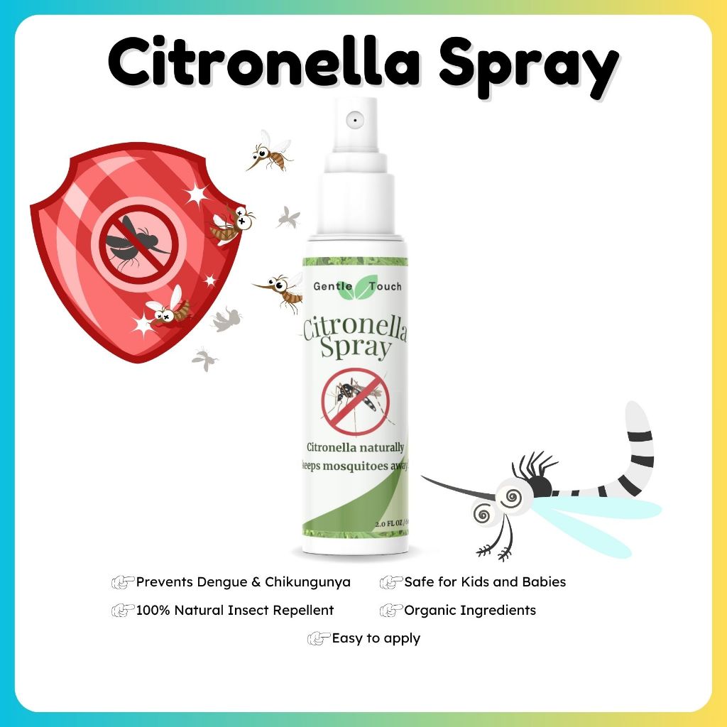 Gentle Touch | Insect & Mosquito Repellent Citronella Spray 50ml ...
