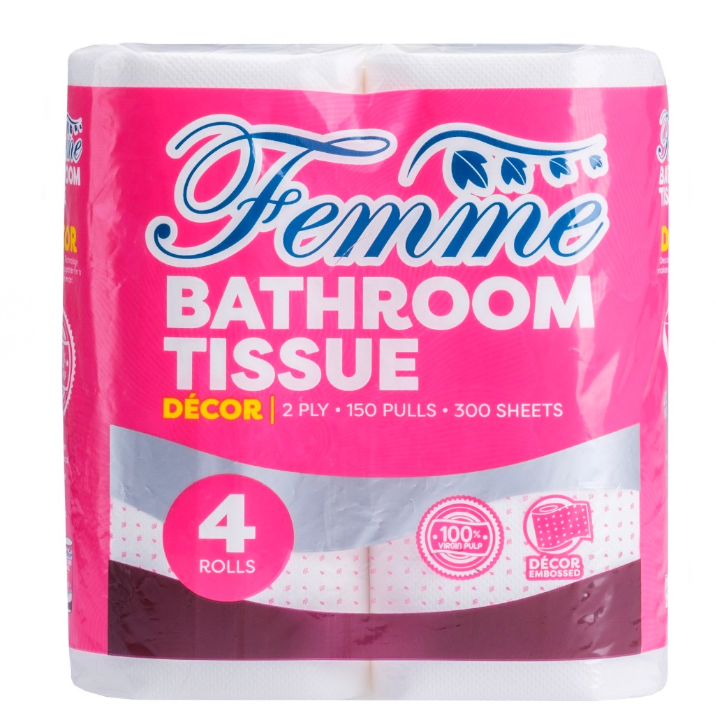 Femme Bathroom Tissue 2Ply 300 Sheets 4 Rolls | Shopee Philippines