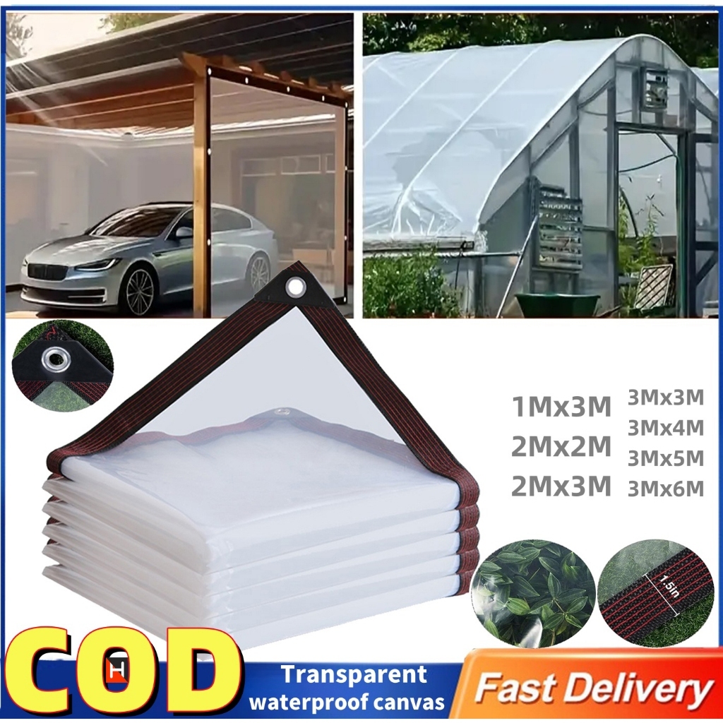 COD Transparent Trapal Waterproof Tarpaulin with Eyelets clear ...