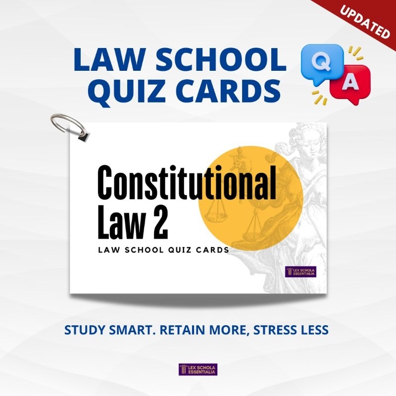 Constitutional Law 2 (Law School Quiz Cards Reviewer) | Shopee Philippines