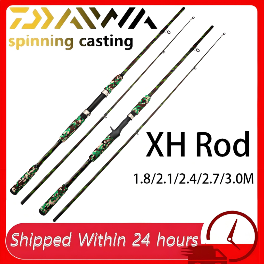 Fishing Rod Joran Pancing Carbon Lure Spinning Rod XH Power Sea Fishing ...