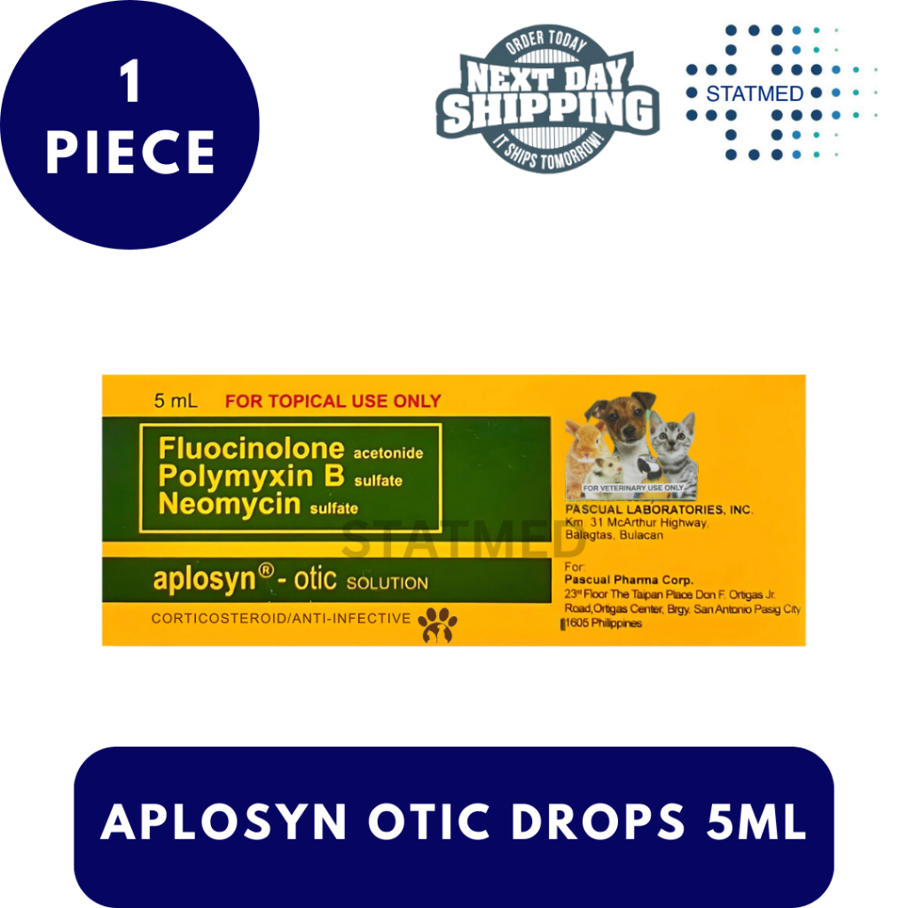 Aplosyn Otic Solution Ear Drops 5mL for Pets & Humns | Shopee Philippines