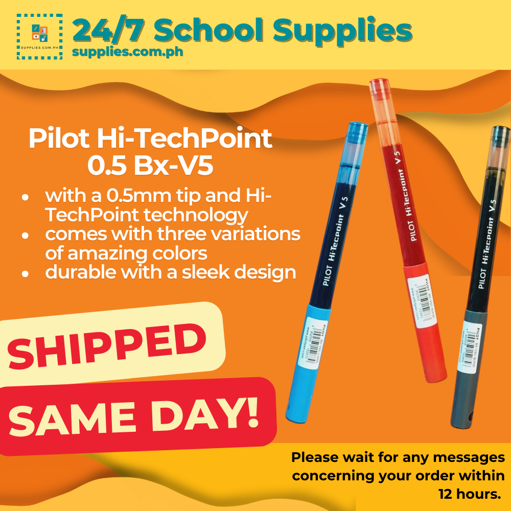 SIGN PEN (Pilot) V5 Hi-TechPoint 0.5 Bx-V5 - Black, Red and Blue ...