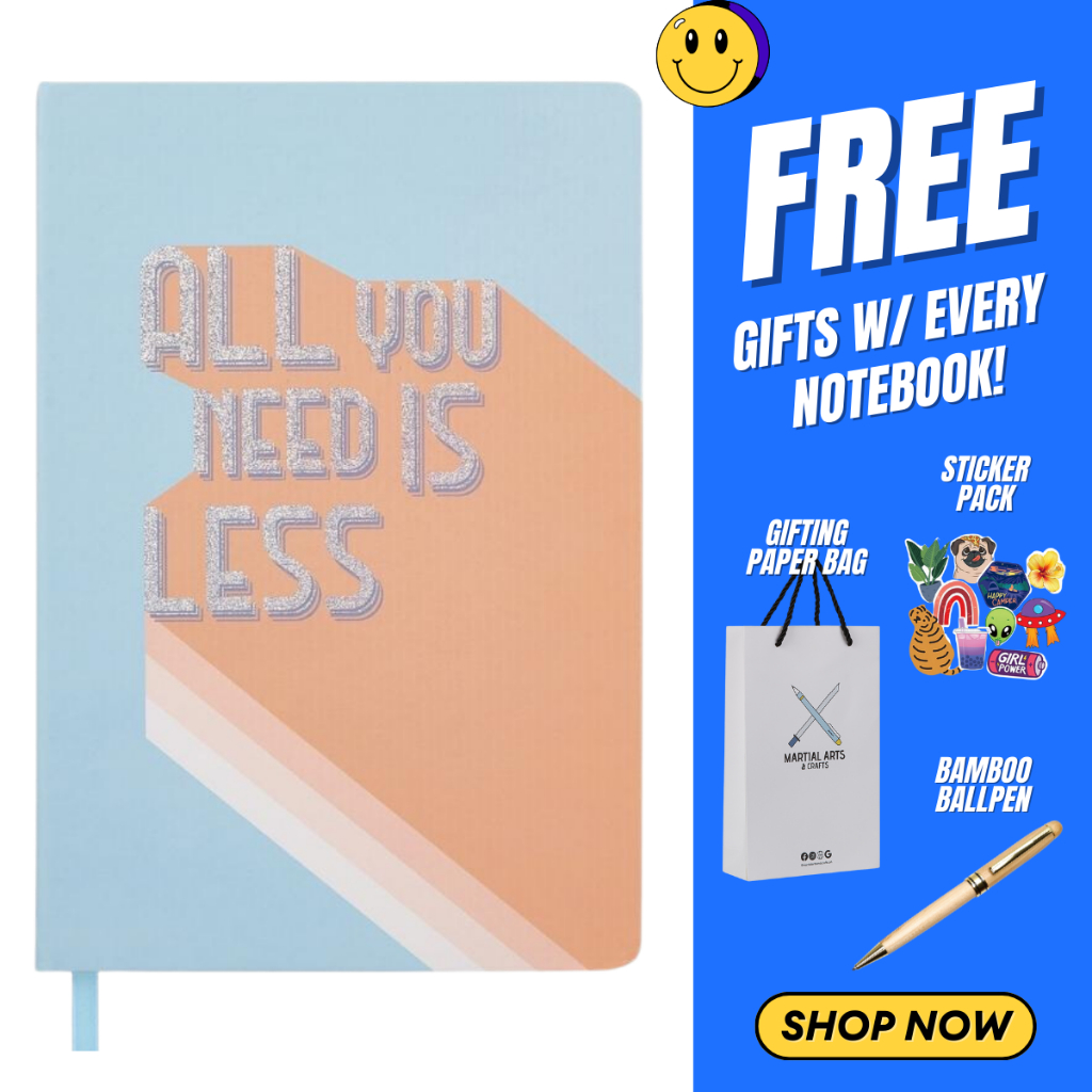 Daily Reminder A5 Hardbound Notebook with 80gsm Lined Beige Sheets and ...