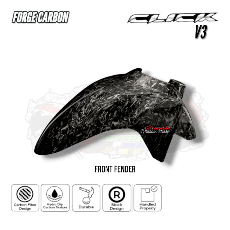 NEW!! Honda click v3 hydro dip carbon glossy front fender | Shopee ...