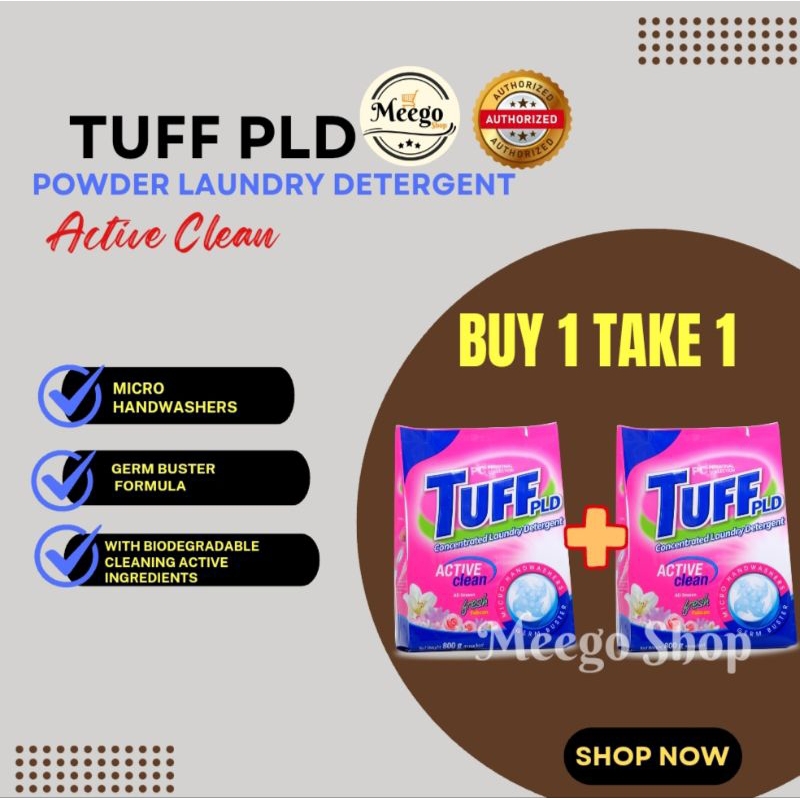 TUFF PLD ACTIVE CLEAN POWDER LAUNDRY DETERGENT 800G | Shopee Philippines