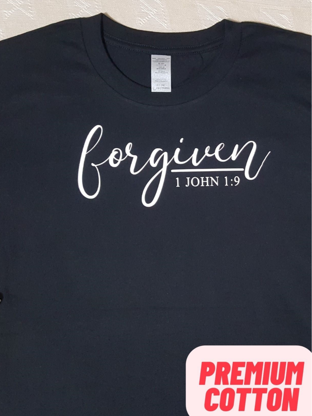 MTW Forgiven Premium Cotton Statement Shirt | Christian Gospel Bible ...