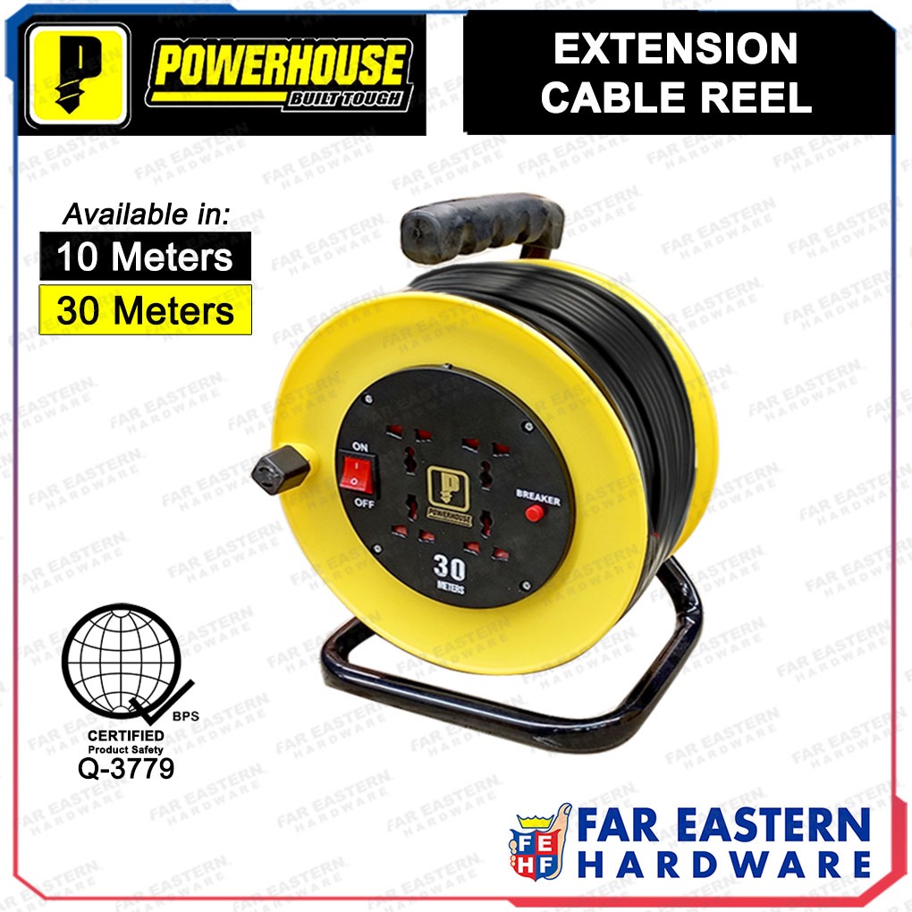 POWERHOUSE Extension Cable Reel Universal Outlet Socket 10M | 30M ...