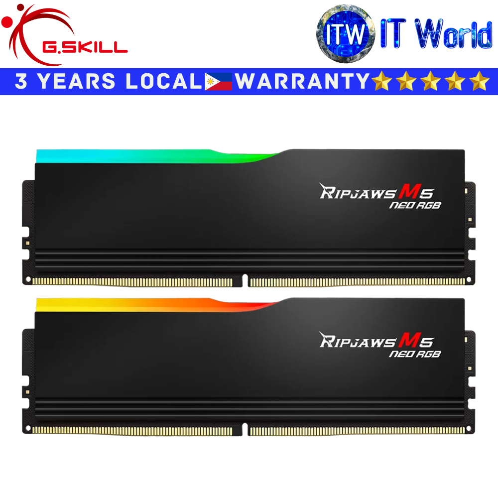 Itw | G.Skill DDR5 RAM 32GB (2x16GB) 6000Mhz Ripjaws M5 Neo RGB Memory (F5-6000J3636F16GX2 ...