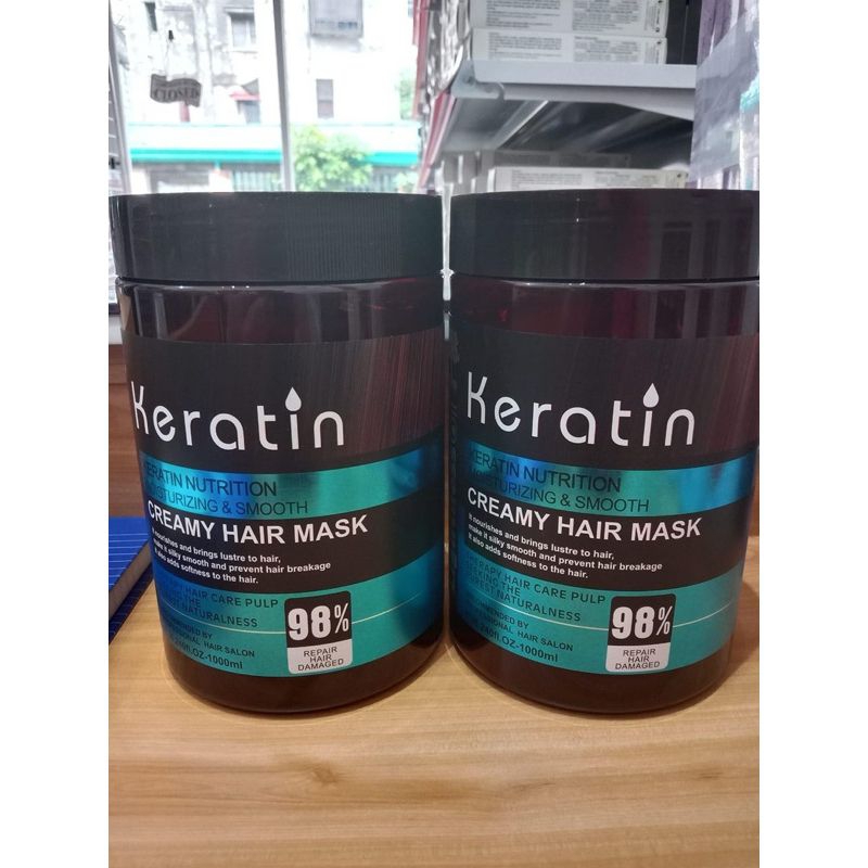 KERATIN CREAMY HAIR MASK 1000ML | Shopee Philippines