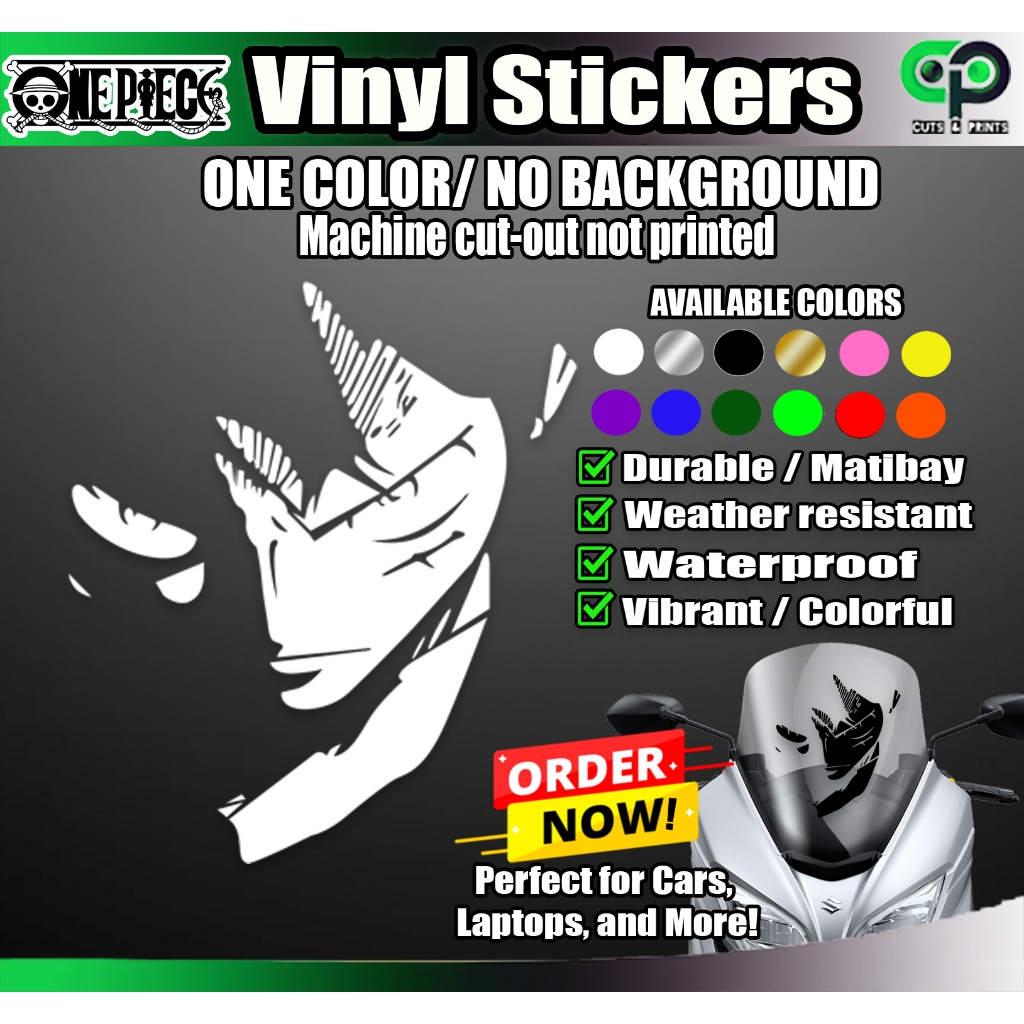 Luffy 005 One Piece Vinyl Sticker – Waterproof Decal for Laptop, Car ...