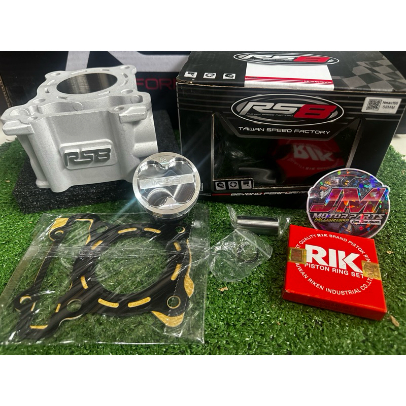 RS8 CHROMEBORE CYLINDER BLOCK KIT 58MM NMAX/AEROX | Shopee Philippines