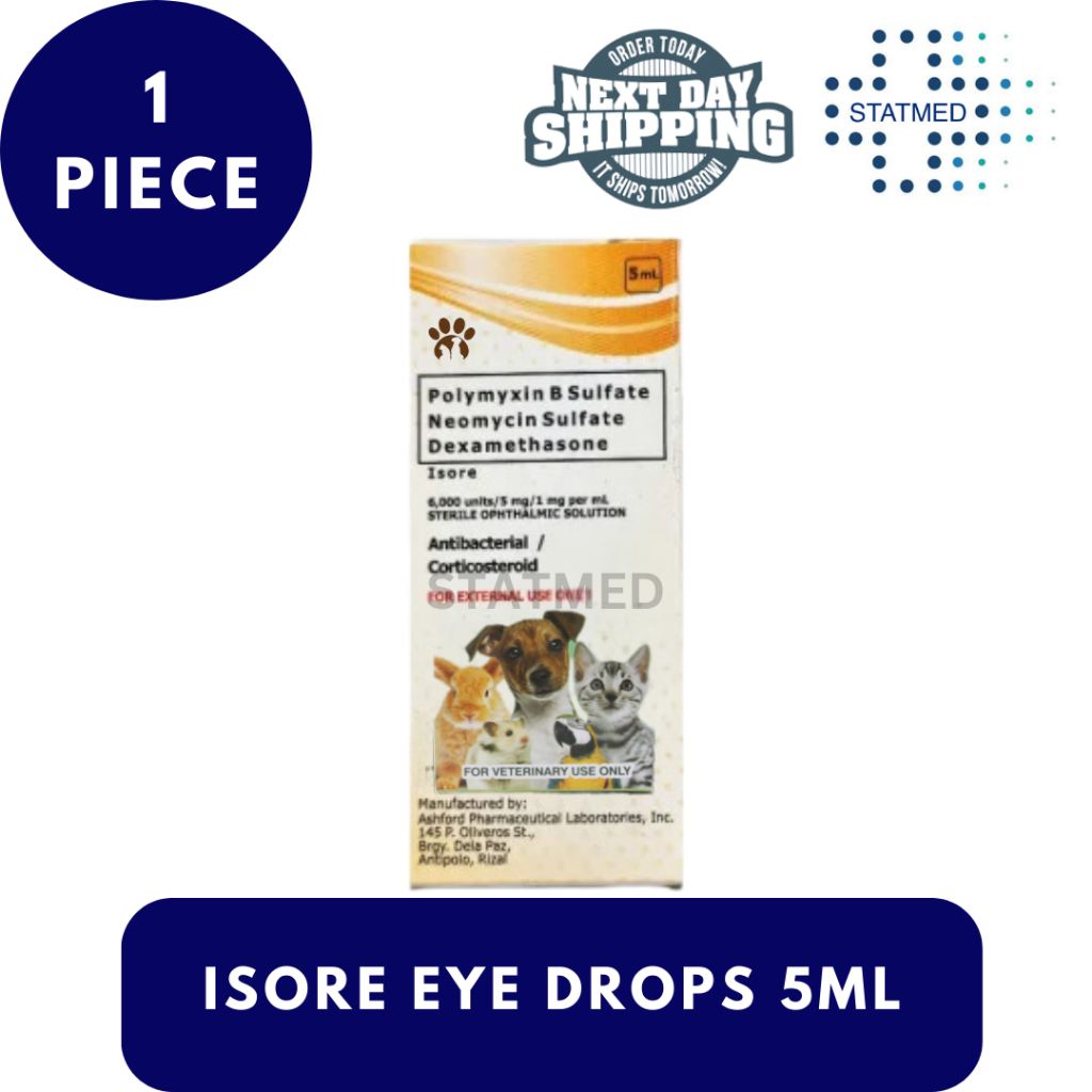 Isore Ophthalmic Solution PND Eye Drops 5mL For Pets & Humns | Shopee ...