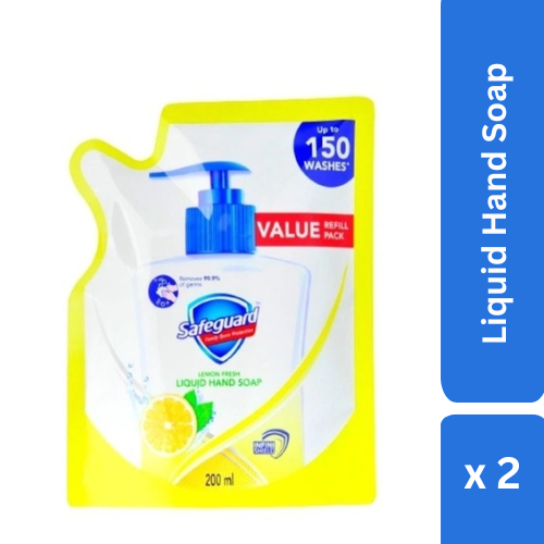 Safeguard Lemon Fresh Liquid Hand Soap Refill 200ml Bundle Of 2