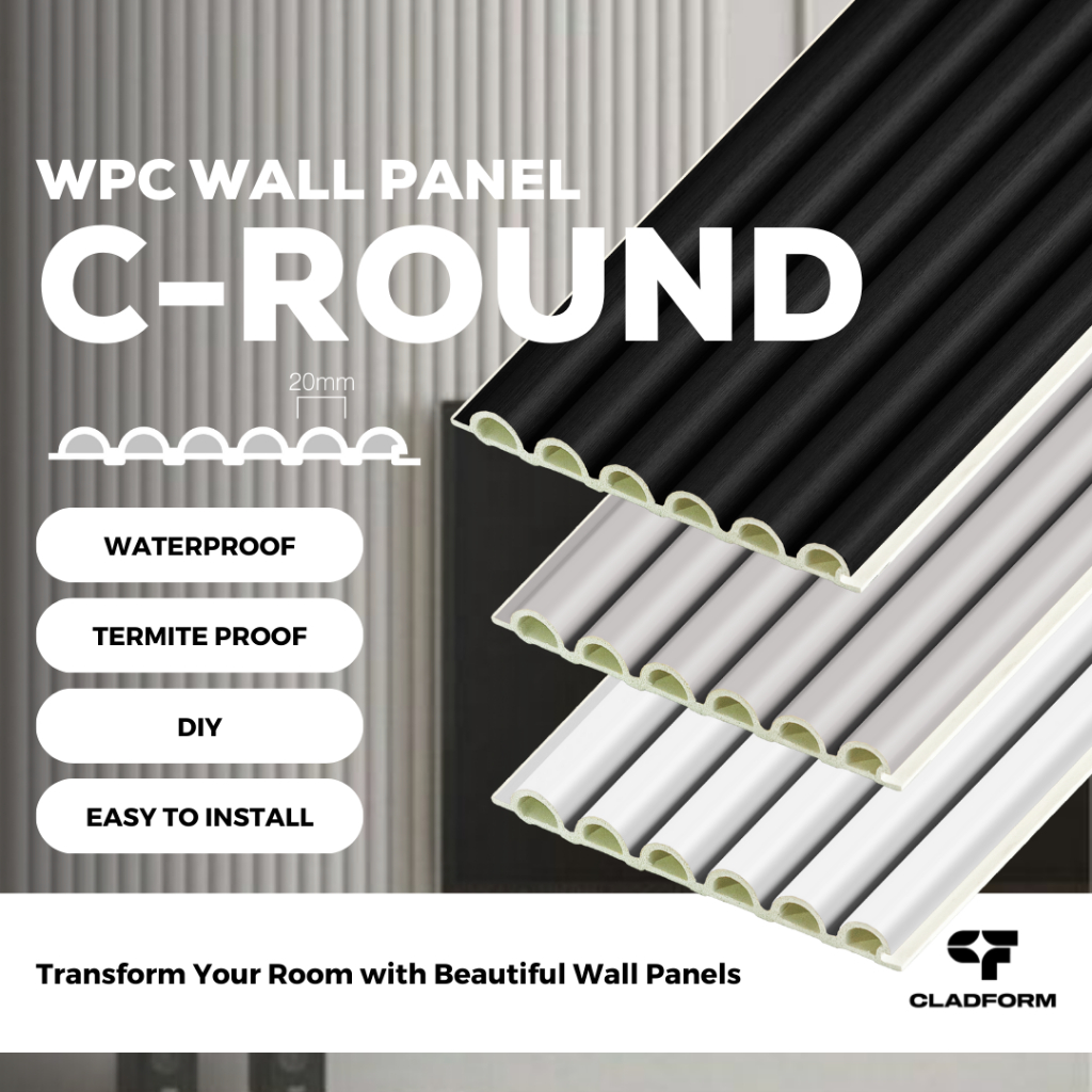 WPC FLUTED WALL PANEL C-ROUND (SOLD BY 4PCS) | Shopee Philippines