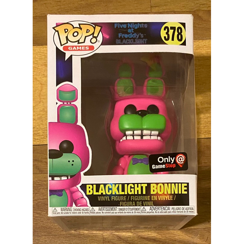 FUNKO POP! Five Nights at Freddy's FNAF Blacklight Bonnie 378 Game Stop ...