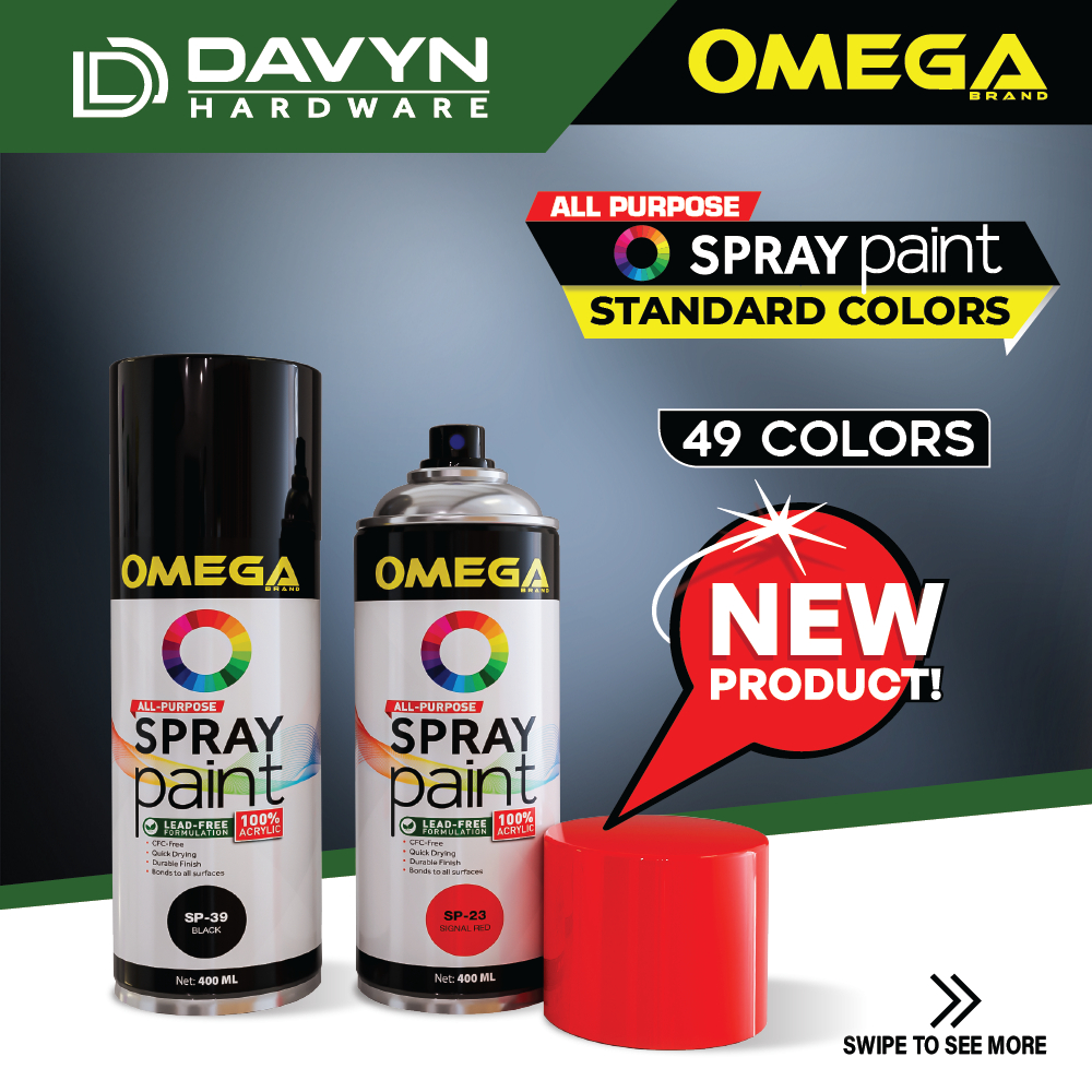 OMEGA All Purpose Spray Paint - Standard Colors | 400ml | Shopee ...