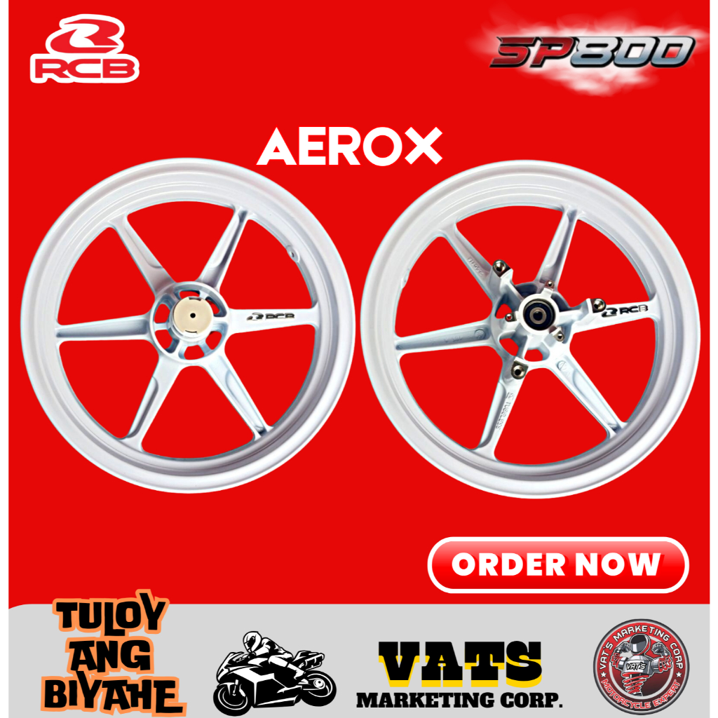 RCB MAGS SP800 YAMAHA AEROX 14'' (COLOR WHITE) | Shopee Philippines