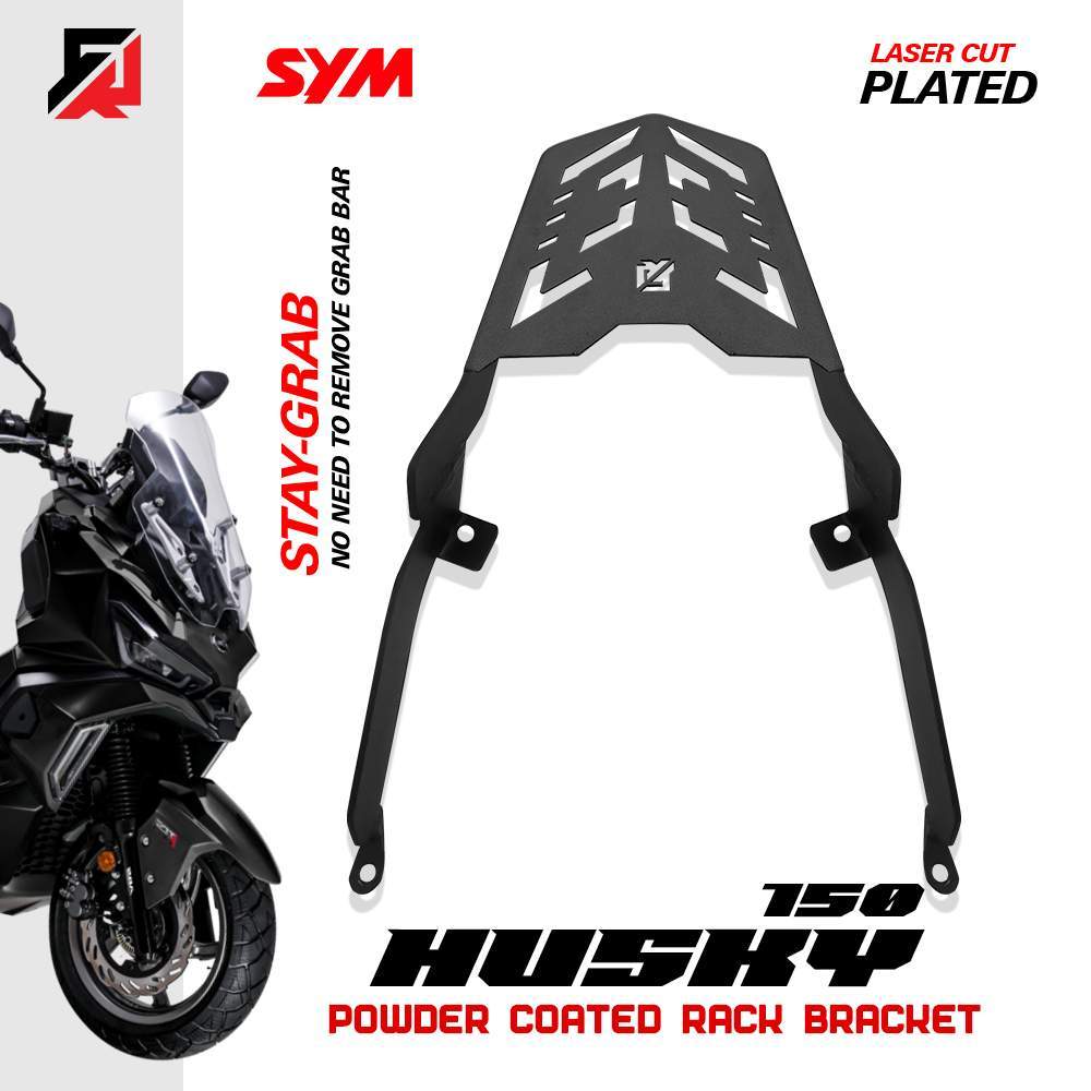 SYM HUSKY 150 STRAY GRAB / TOPBOX BRACKET / BLACK POWDER COATED ...