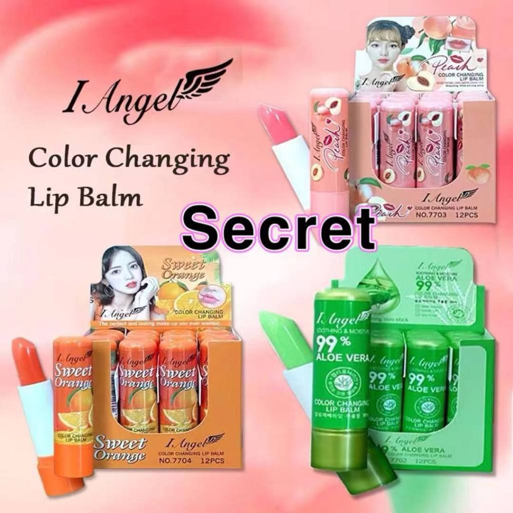 (1Box Or 12pcs) Moisturizing Lip Balm Aloe Vera/Rose/Peach Lip Balm ...