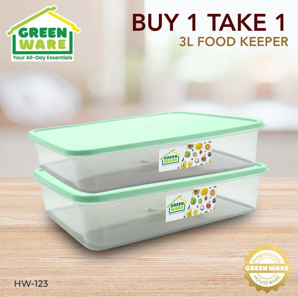 GREENWARE Food Keeper 3L Buy 1 Take 1 HW-123 | Shopee Philippines