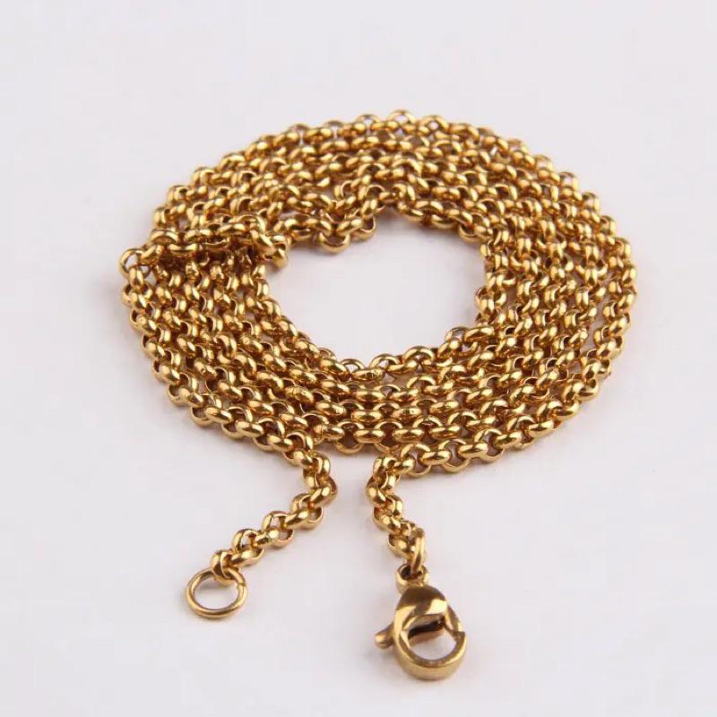 [RJ] Stainless Rolo Chain Necklace | Shopee Philippines