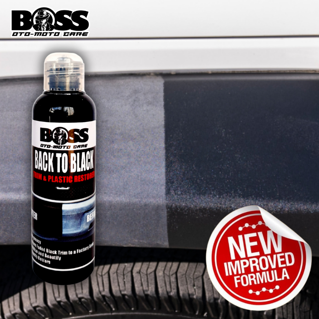 BOSS BACK TO BLACK PLASTIC TRIM RESTORER 100ml NEW AND IMPROVED for CAR ...