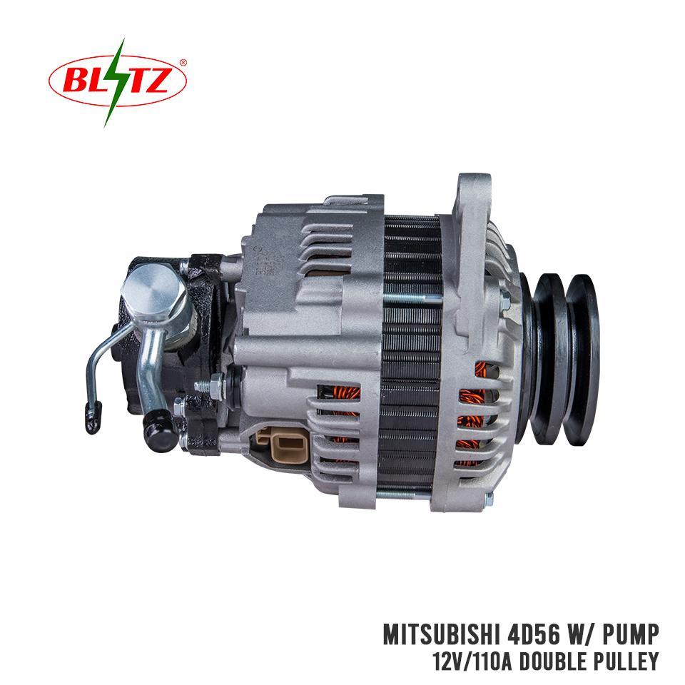 MITSUBISHI 4D56 W/ PUMP 12V/110A DOUBLE PULLEY BLITZ ALTERNATOR ...