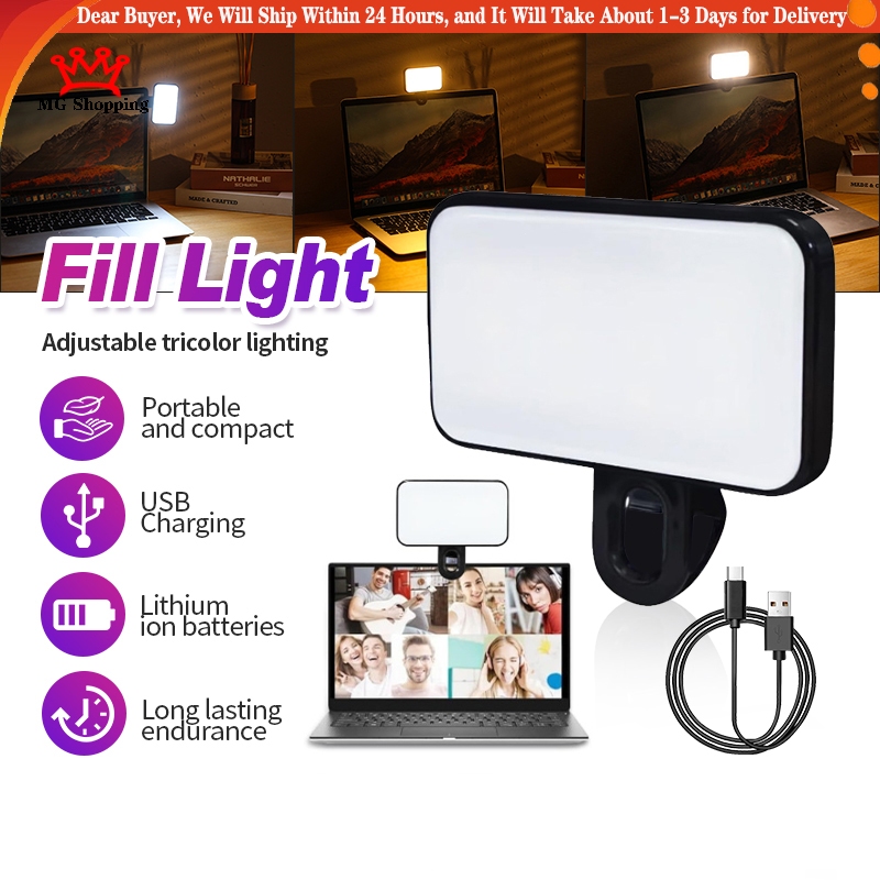 Portable Mini Selfie Fill Light Rechargeable 3 Mode Adjustable ...