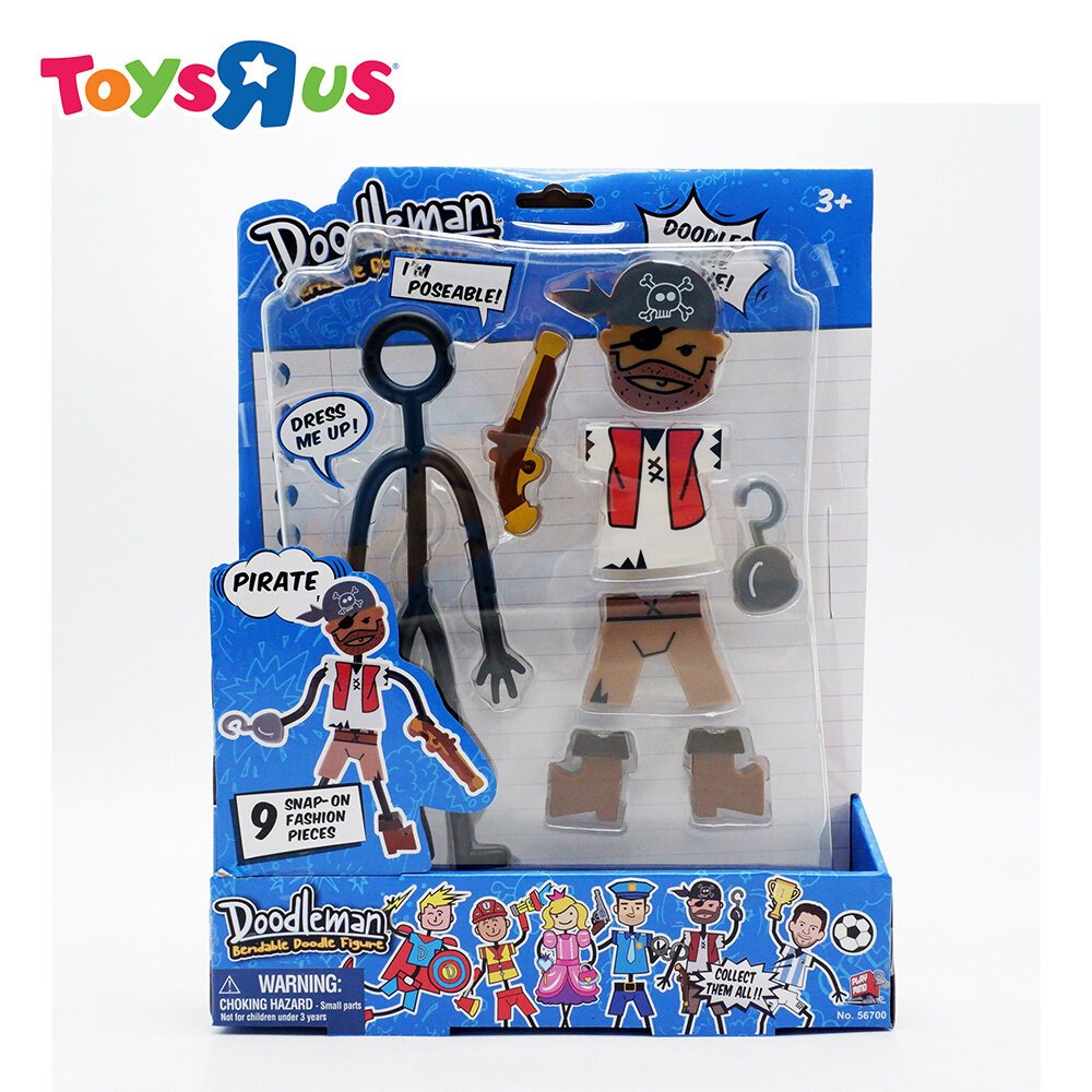 Doodleman Bendable Doodle Figure - Pirate | Shopee Philippines