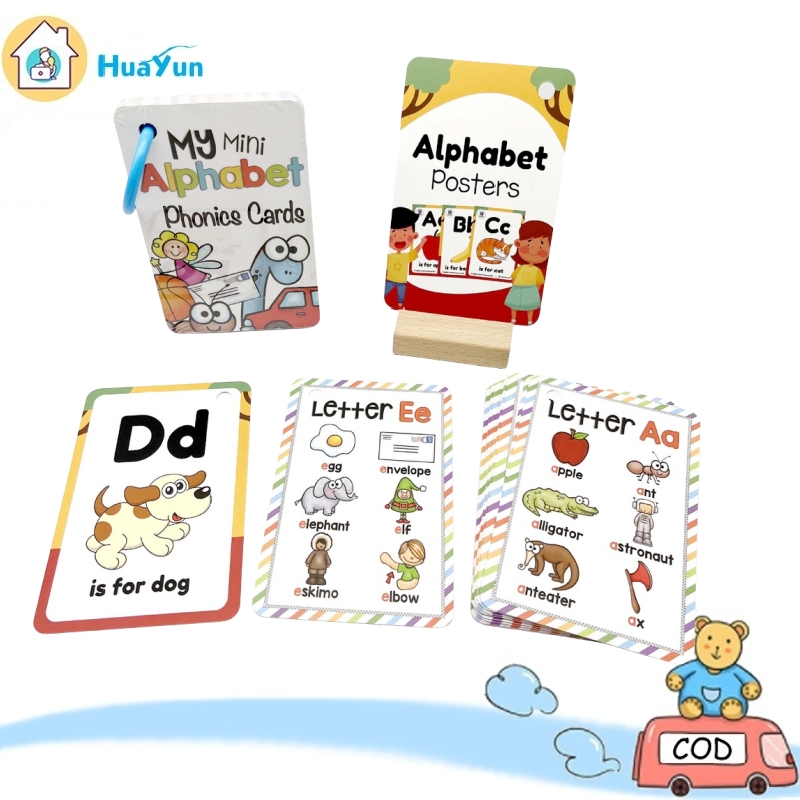 27Pcs Baby Puzzle Toy Alphabet Phonics Waterproof English Learning Card ...